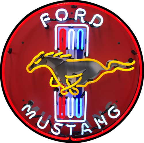 Ford Mustang Neon Sign (with back board) - NEA-056 – Neon Effect