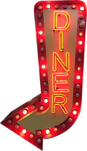 Diner Arrow Neon Sign (oversized) - NEBS-313 – Neon Effect