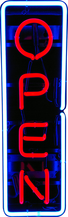 Open Vertical Neon Sign - NEBS-189 – Neon Effect